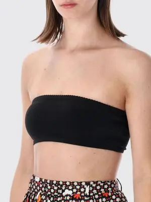 MAISON MARGIELA Off-the-shoulder Cropped Jersey Top - Black
