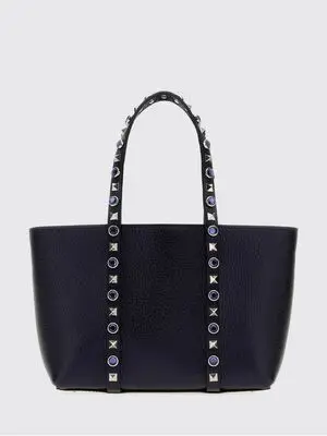 Valentino Garavani Rockstud Mini Handbag In Leather With Crystals - Blue