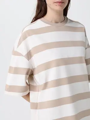 Max Mara Mela Striped Viscose Blend T-shirt Mini Dress