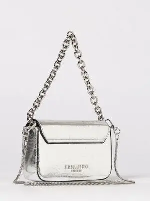 ERMANNO FIRENZE Laminated Leather Bag - Silver