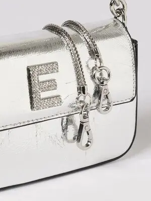 ERMANNO FIRENZE Laminated Leather Bag - Silver
