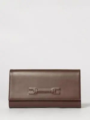 Elisabetta Franchi Embossed Logo Pouch - Cocoa