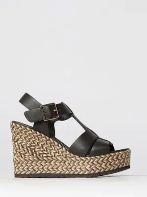 PALOMA BARCELO Nappa Wedge Sandals - Brown