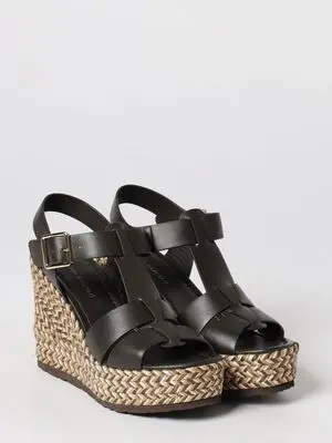 PALOMA BARCELO Nappa Wedge Sandals - Brown