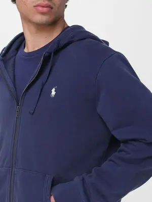 Polo Ralph Lauren Zip-up Hoodie With Embroidered Logo - Blue
