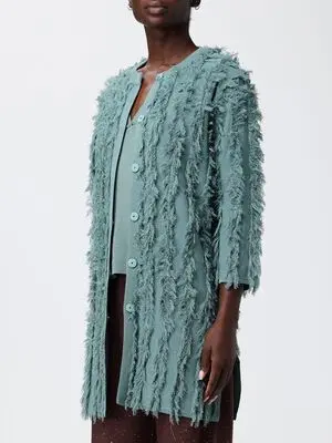 KANGRA Cotton Cardigan With Fringe Embellishments