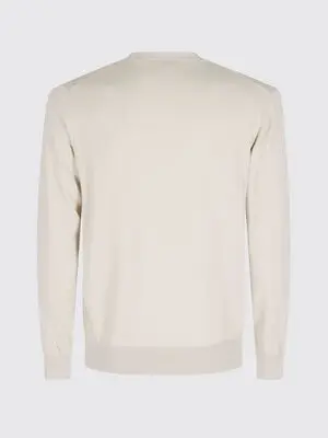 PAOLO PECORA Fine Knit Crew Neck Jumper - Beige