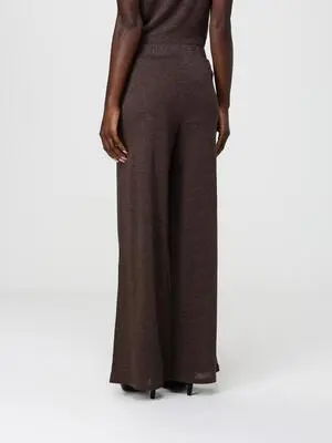 KANGRA Linen Wide Leg Trousers - Coffee
