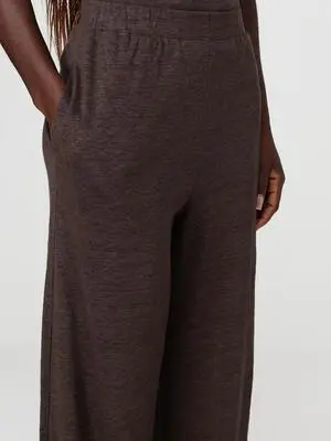KANGRA Linen Wide Leg Trousers - Coffee
