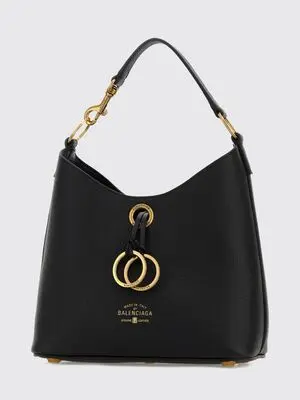 Balenciaga Carrie Grained Leather Mini Handbag With Hook Closure And Flat Handle