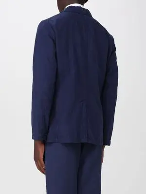 Aspesi Single-breasted Cotton Blazer With Lapel Collar And Patch Pockets