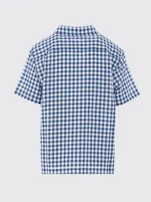DUNST Check Pattern Slim Fit Cotton Blend Short Sleeve Shirt