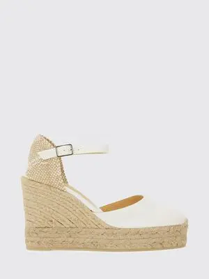 CastaÑer Carina High-wedge Canvas Espadrilles With Ankle Tie - Milk