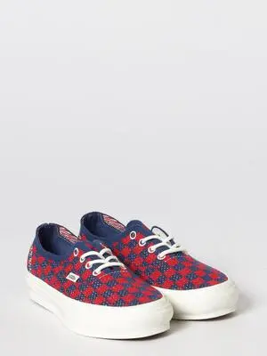VANS Authentic Premium Check Knit Sneakers - Red