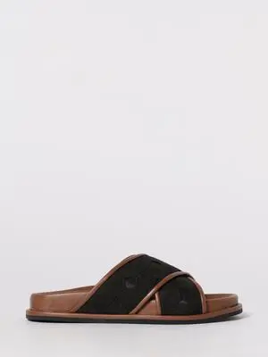 Max Mara Canvas And Leather Sandals - Black