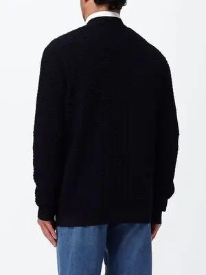 Giorgio Armani V-neck Virgin Wool Cardigan With Dropped Shoulders