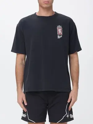 Rhude Cotton T-shirt With Front Graphic Print And Contrast Logo