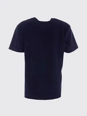Howlin' Crew Neck T-shirt In Cotton Blend With A Chest Patch Pocket - Blue