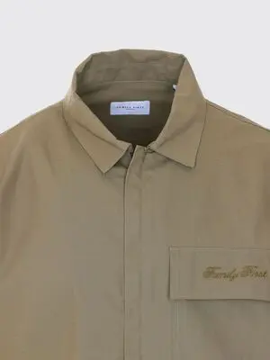 FAMILY FIRST Cotton Shirt Jacket With Concealed Closure
