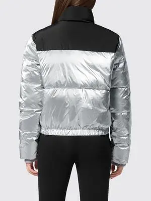 PLEIN SPORT Bi-quilted Nylon Short Puffer Jacket With High Collar