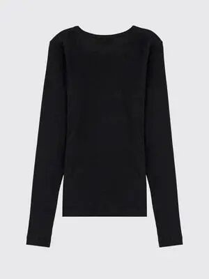 GANNI Cotton Crew Neck Long Sleeve T-shirt