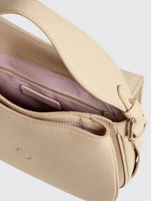 COCCINELLE Mavery Pebbled Leather Shoulder Bag - Beige