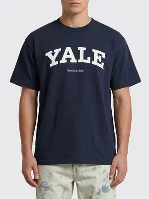 SPORTY & RICH Yale Classic Cotton T-shirt - Navy