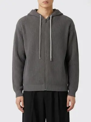Rick Owens Hooded Cardigan In Virgin Wool - Grey