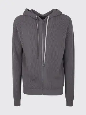 Rick Owens Hooded Cardigan In Virgin Wool - Grey