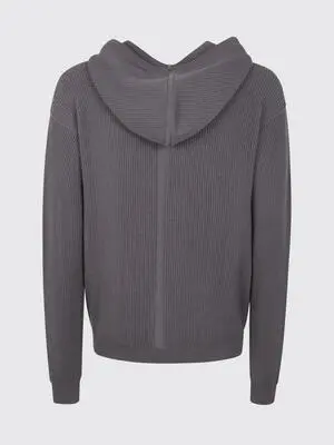 Rick Owens Hooded Cardigan In Virgin Wool - Grey