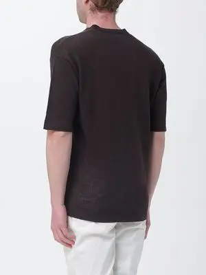 KANGRA Linen Crew Neck Knitwear - Ebony
