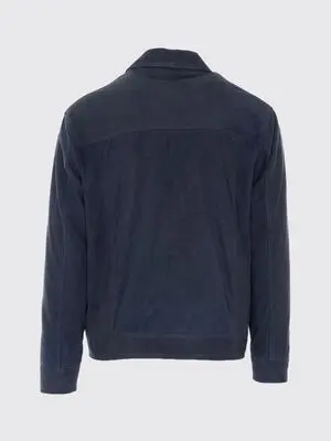 ARMA Suede Leather Shirt Jacket With Two-way Zip Closure