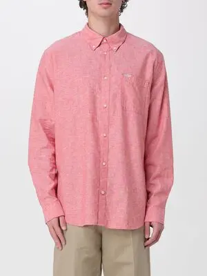 Barbour Linen And Cotton Shirt Red