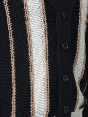 KANGRA Striped Cotton Cardigan