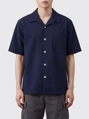 Howlin' Stretch-cotton Bowling Shirt With Cuban Collar And Short Sleeves