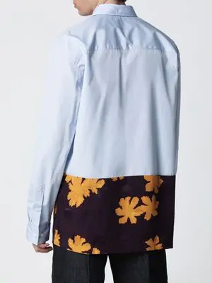 Dries Van Noten Patchwork Cotton Blend Shirt