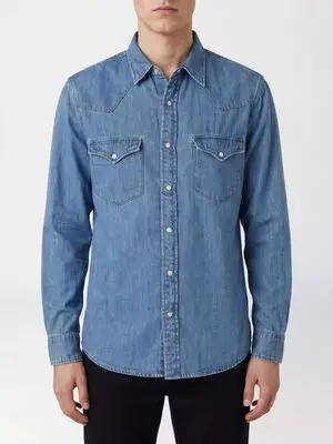 Edwin Cotton Denim Casual Shirt - Blue