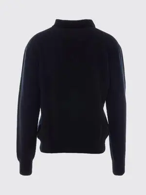 Howlin' Pure Wool Zip-up Polo Cardigan - Black