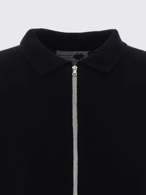 Howlin' Pure Wool Zip-up Polo Cardigan - Black