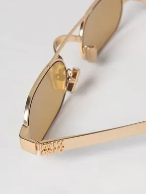 Miu Miu Aviator Metal Sunglasses With Tortoiseshell Temples