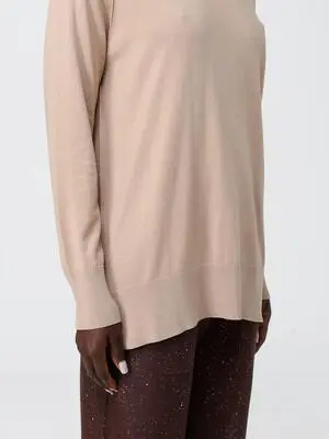 KANGRA Silk And Cotton Crewneck Top - Beige