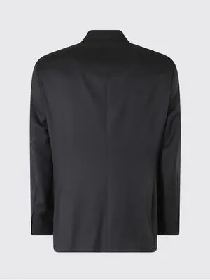 BOSS Single-breasted Virgin Wool Blazer With Notch Lapels And Flap Pockets - Black