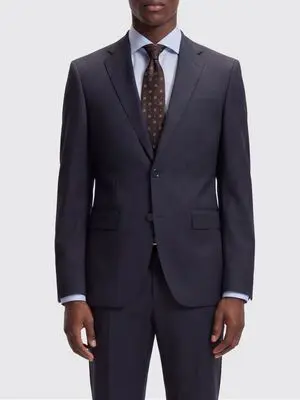 BOSS Single-breasted Virgin Wool Blazer With Notch Lapels And Flap Pockets - Blue