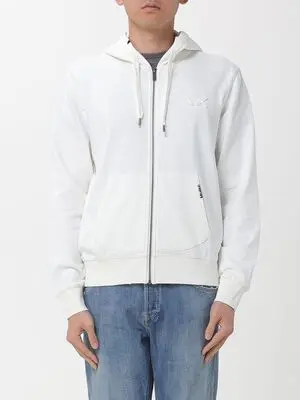 SUN 68 Cotton Zip-up Hoodie - White