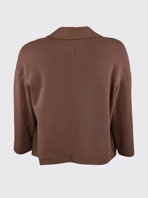 CIRCOLO 1901 Single-breasted Stretch Cotton Blazer With Dropped Shoulders - Brown