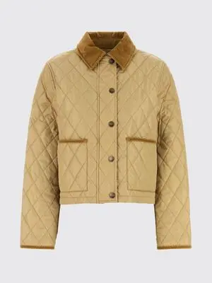 Burberry Quilted Jacket With Corduroy Trim