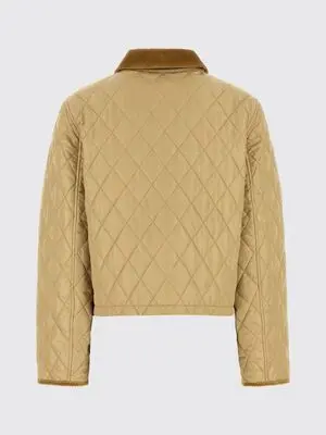 Burberry Quilted Jacket With Corduroy Trim
