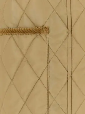 Burberry Quilted Jacket With Corduroy Trim