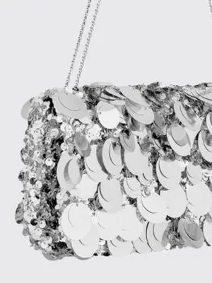 Rabanne Sparkle Sequin Shoulder Bag With Metallic Mesh Handle