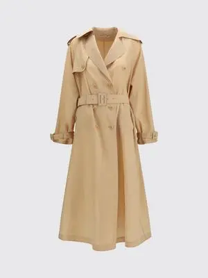Ermanno Scervino Long Double-breasted Trench Coat With Adjustable Waist Belt